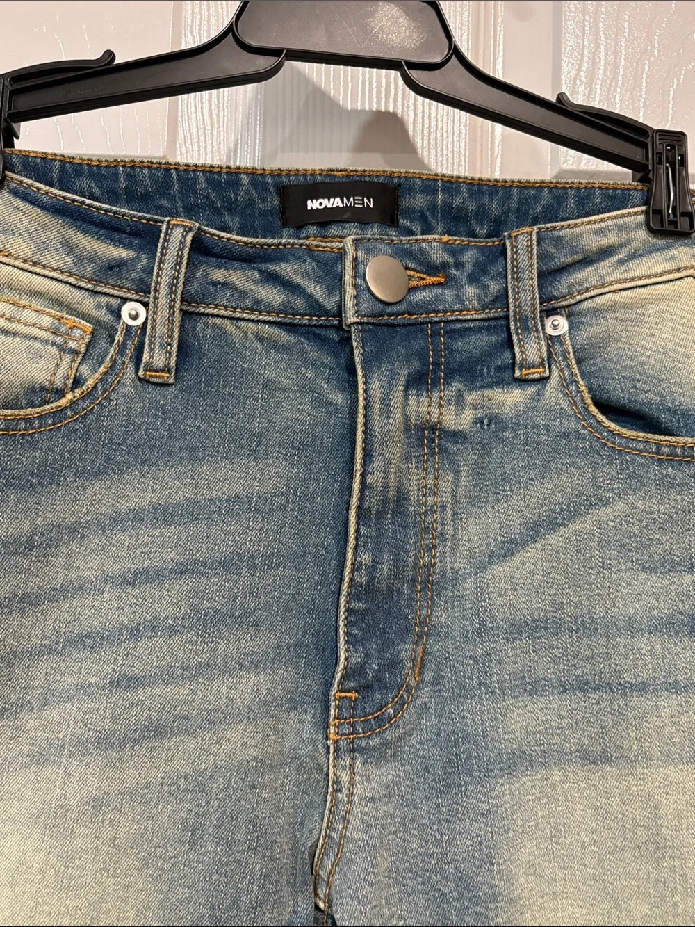 novamen | Jeans | Skinny Distressed Light Blue Mens Jeans | Poshmark